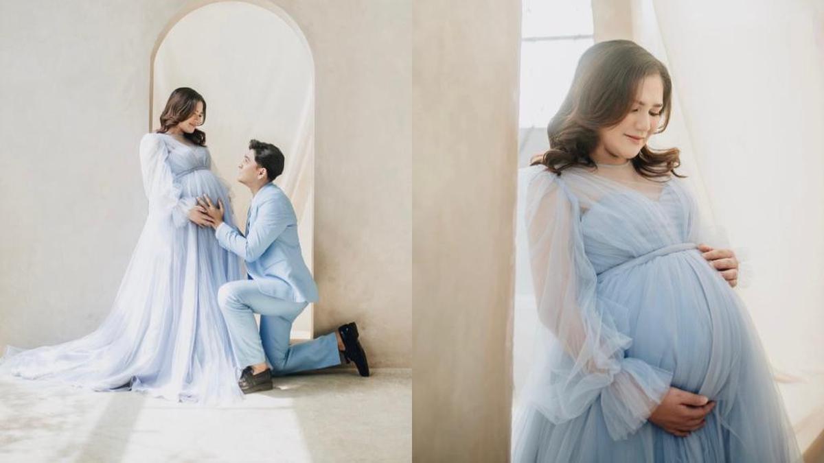 6 Gaya Maternity Shoot Masayu Clara dan Suami, Kompak Tampil Dreamy ...