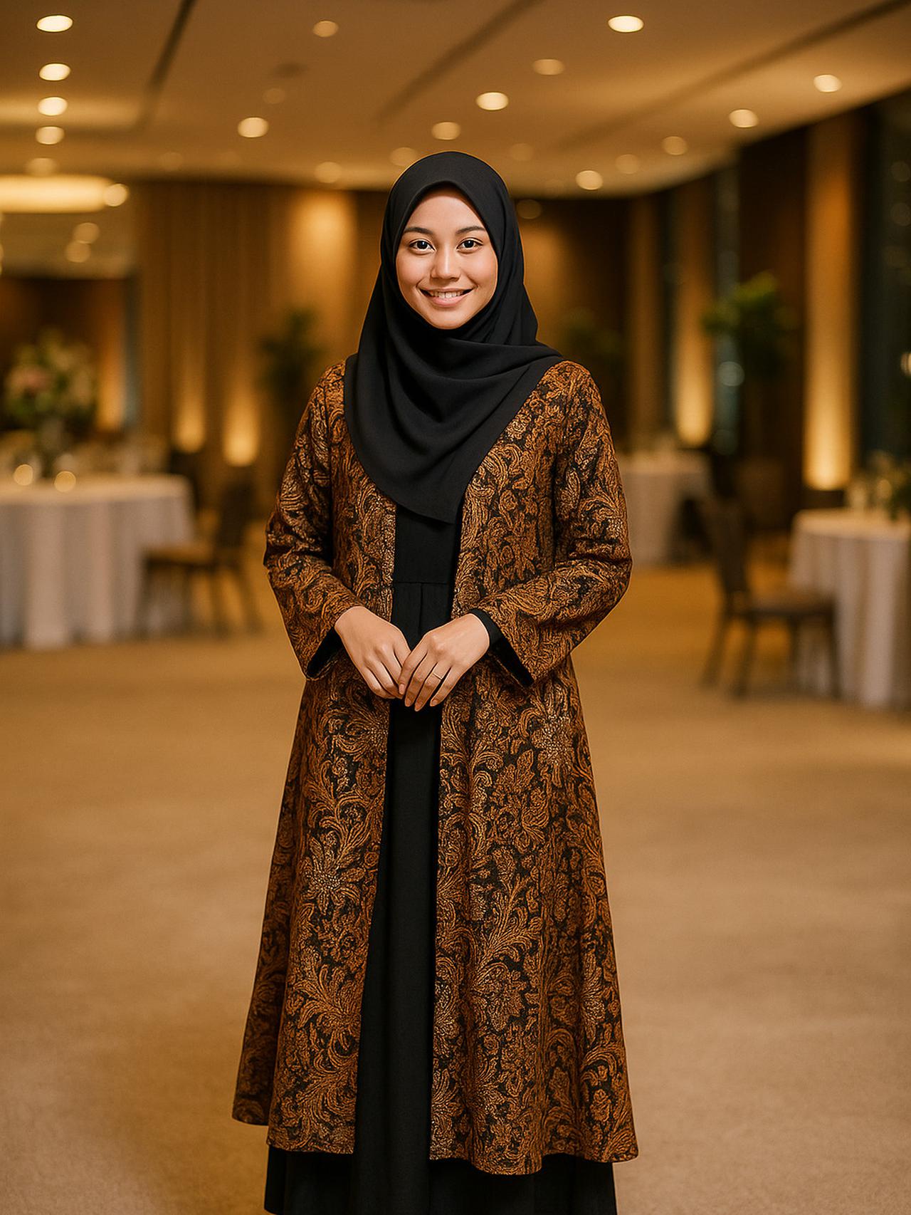 10 Model Baju Batik Pesta Syar’i untuk Wanita Berhijab, Ide Gaya ...