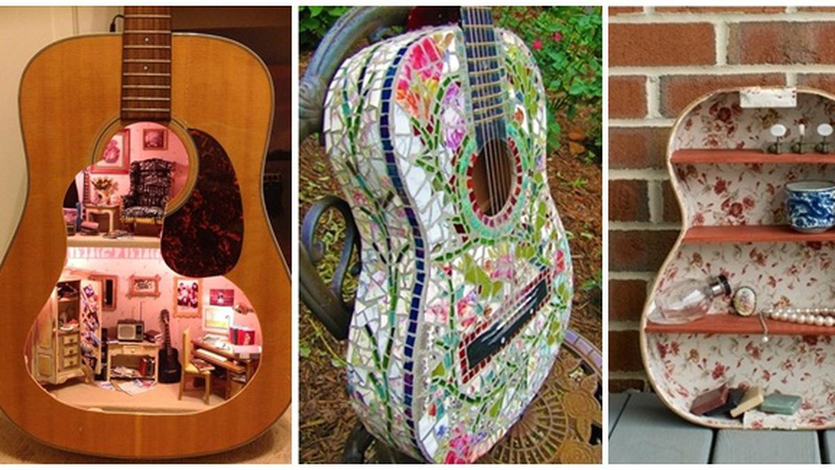 Manfaatkan Gitar Bekas Yang Tak Terpakai Jadi Barang-Barang Unik Ini
