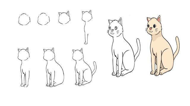3 Cara Menggambar Kucing dengan Mudah, Lucu Dan Realistis - Hot ...