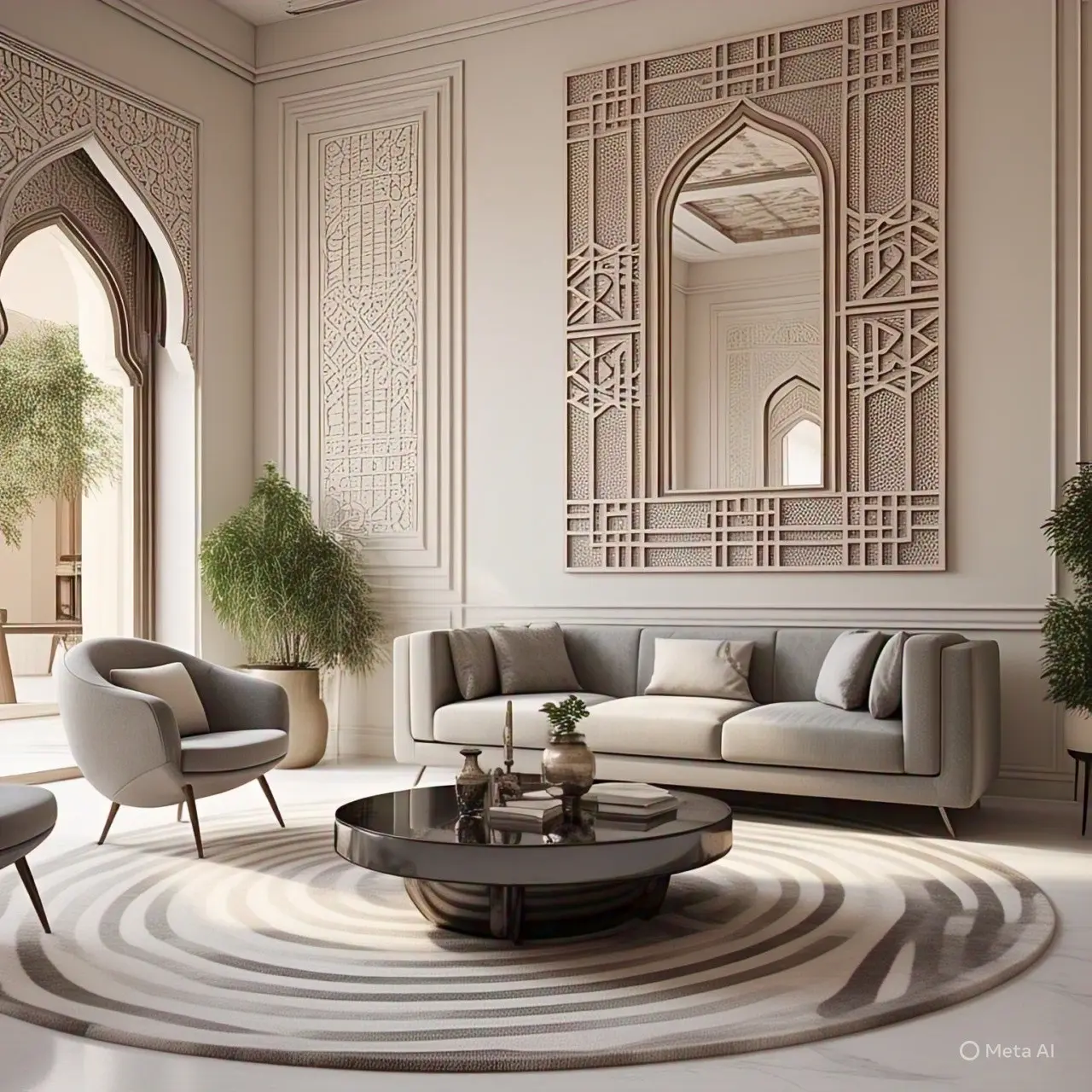 7 Gambar Desain Ruang Tamu Arabian Style Minimalis 2025, Elegan dan ...