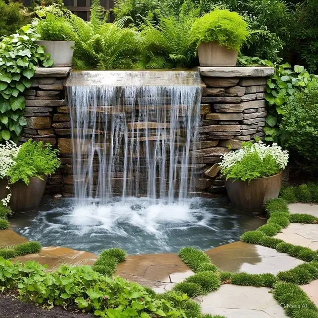 9 Model Kolam Air Terjun Mini di Depan Rumah Lahan Sempit, Bikin Rileks