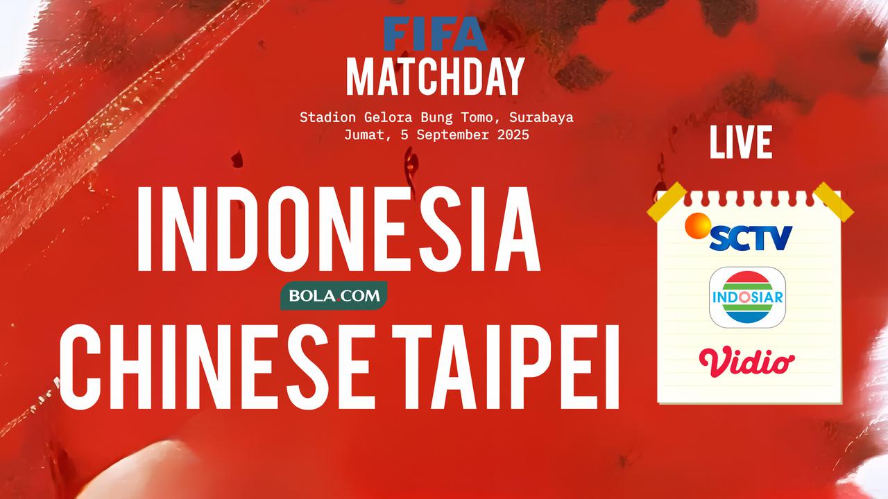 Link Live Streaming Timnas Indonesia Vs Chinese Taipei di Vidio - Indonesia Bola.com