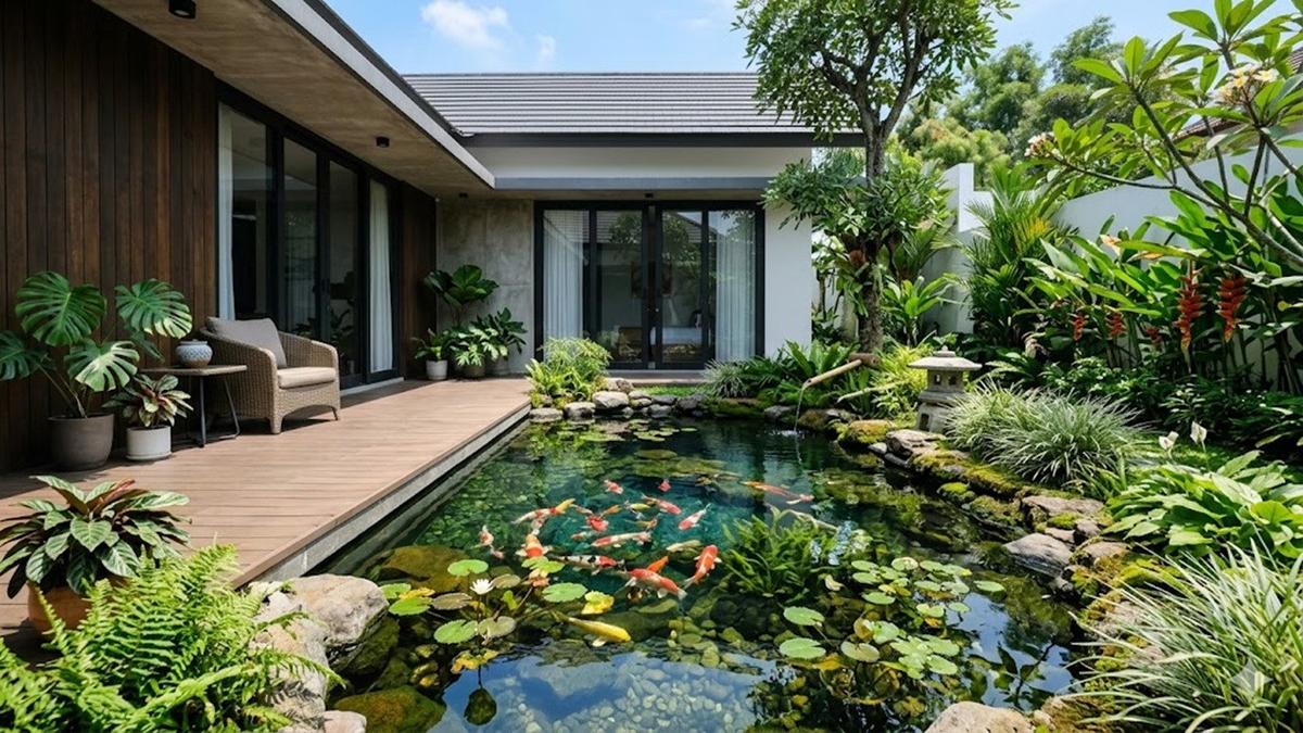 Cara Membuat Kolam Ikan Hias yang Jernih Tanpa Filter Mahal untuk Rumah ...
