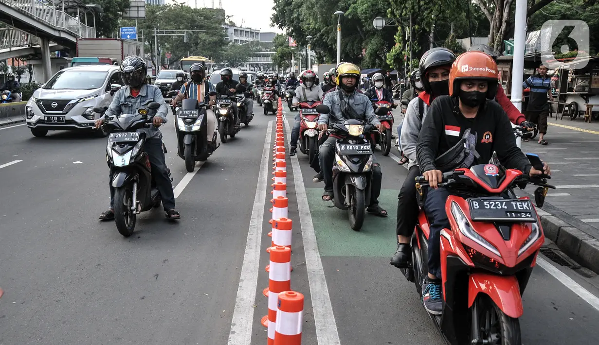Penerapan Jalur Khusus Sepeda Masih Belum Efektif - Foto Liputan6.com