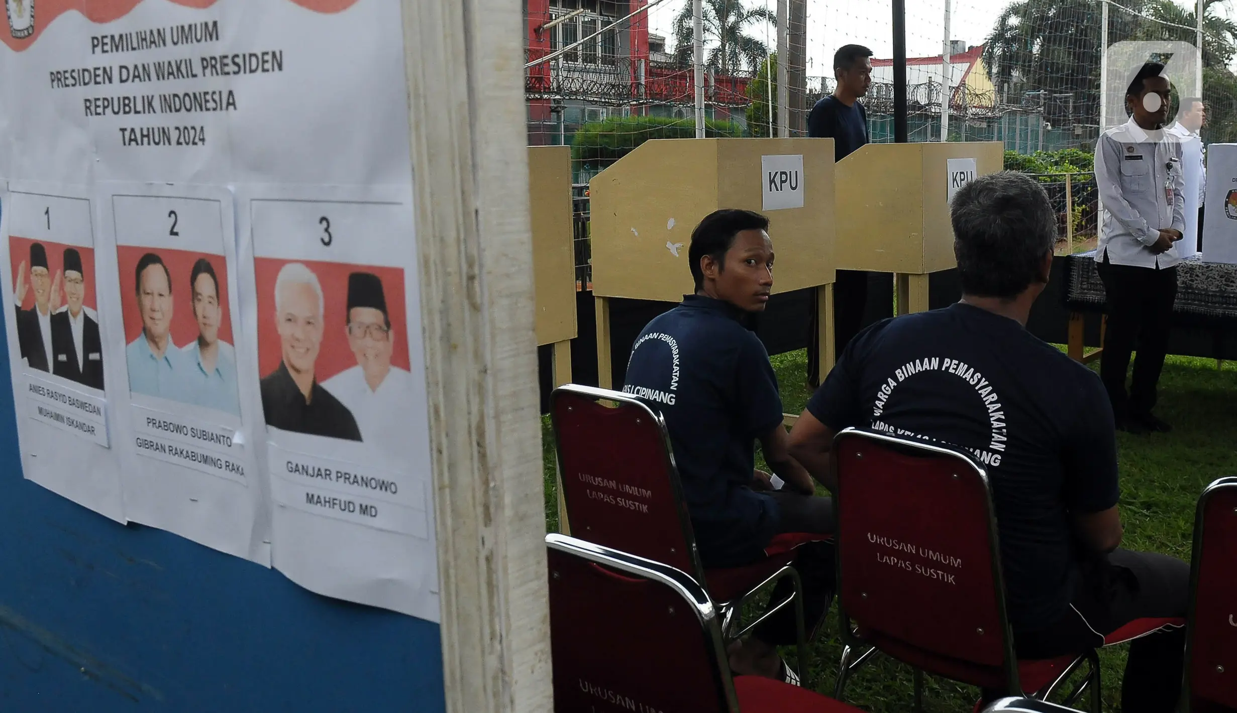 Warga Binaan Lapas Cipinang Ikuti Simulasi Pelaksanaan Pemilu 2024 - Foto Liputan6.com