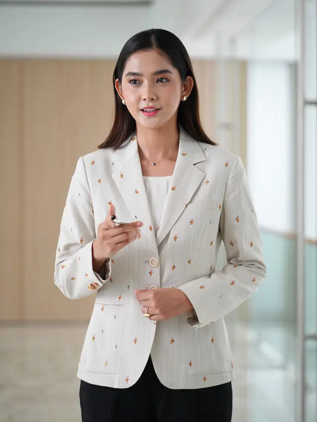 12 Model Blazer Batik Wanita Profesional, Stylish untuk Wanita Aktif ...