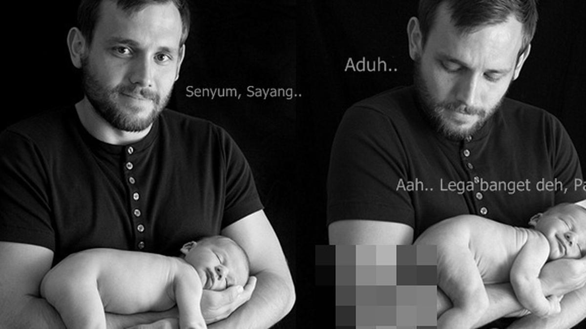 Kejutan, Bayi Pup Saat Photo Session Dengan Sang Ayah