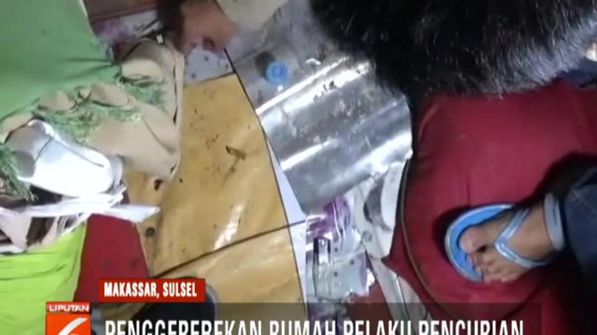 Polisi Gerebek Rumah Penadah Hasil Curian di Makassar - News Liputan6.com