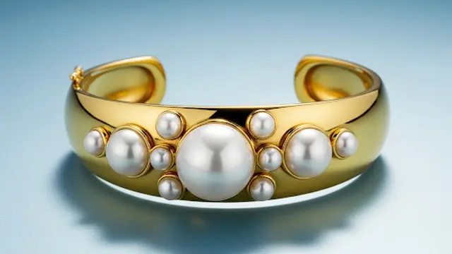 12 Gelang Mutiara Emas Kuning Mewah 2025, Sentuhan Klasik yang Tak ...