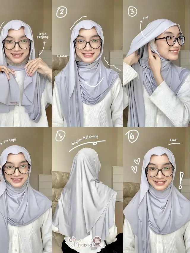 5 Tutorial Hijab Pashmina Menutup Dada yang Cocok untuk Lebaran - Fashion Fimela.com
