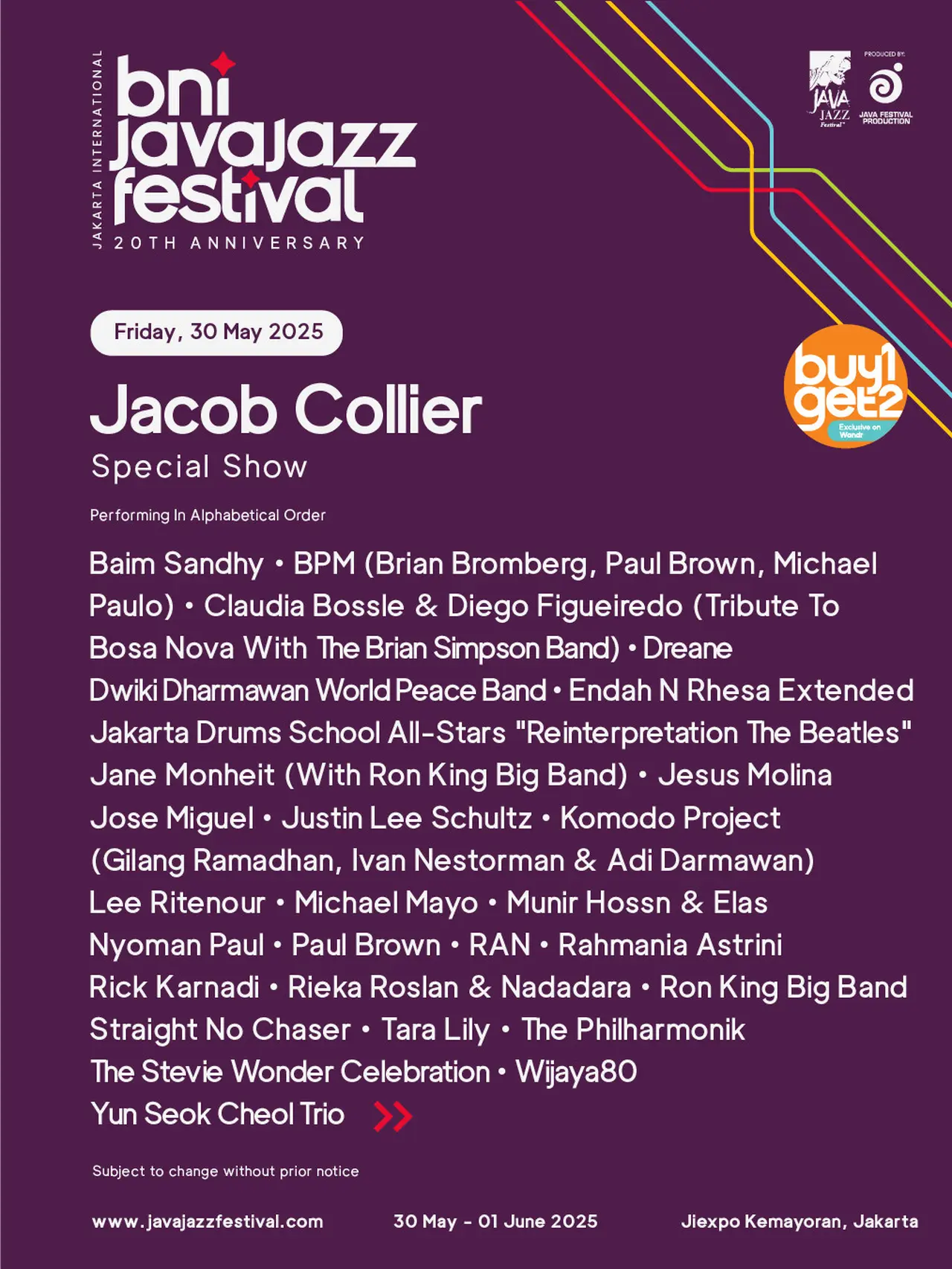 Daftar Lengkap Artis yang Tampil di Jakarta International BNI Java Jazz ...