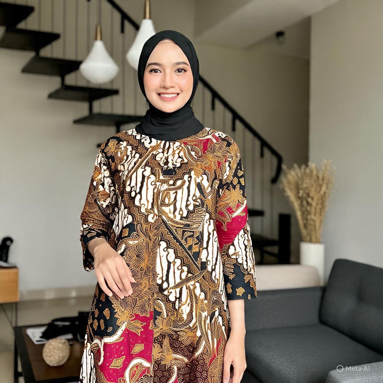 15 Model Baju Batik Tunik Terbaru Wanita Berhijab 2025, Referensi ...