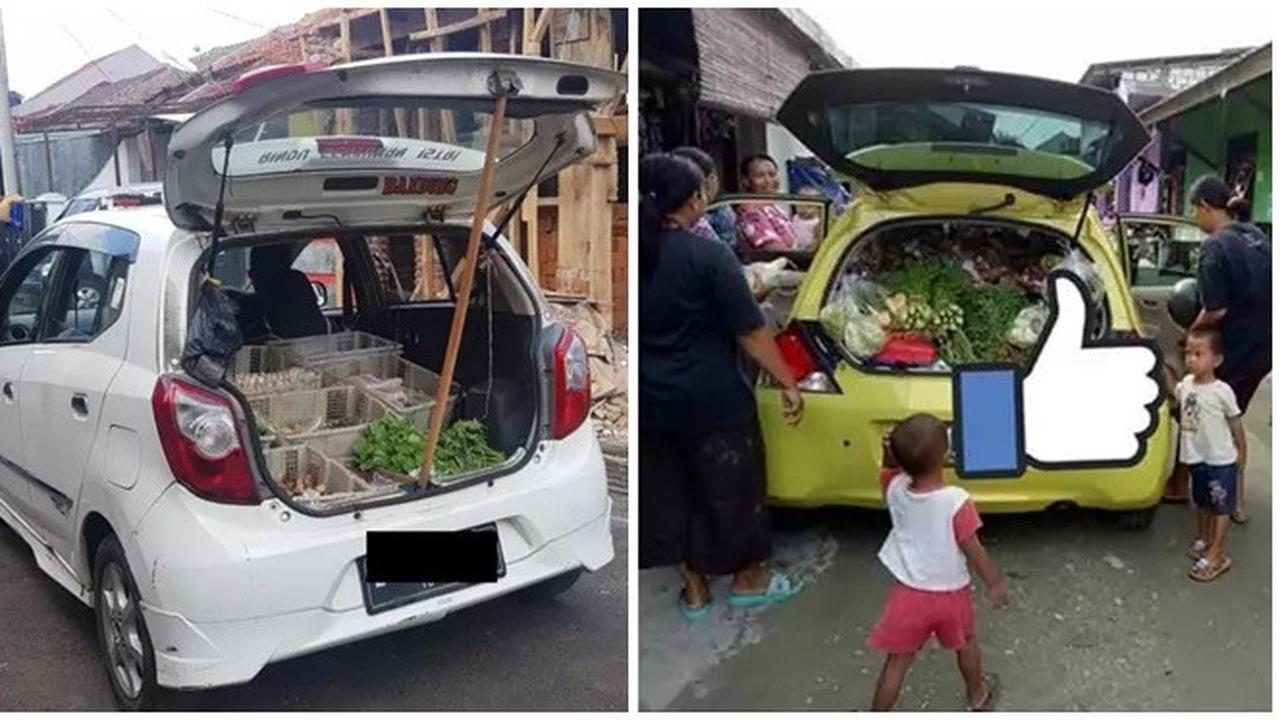 6 Potret Orang Jualan Sayur Pakai Mobil Mewah, Alih Fungsi Jadi Lapak ...