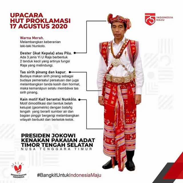 Makna di Balik Baju Adat NTT yang Dikenakan Presiden Jokowi pada HUT RI ...