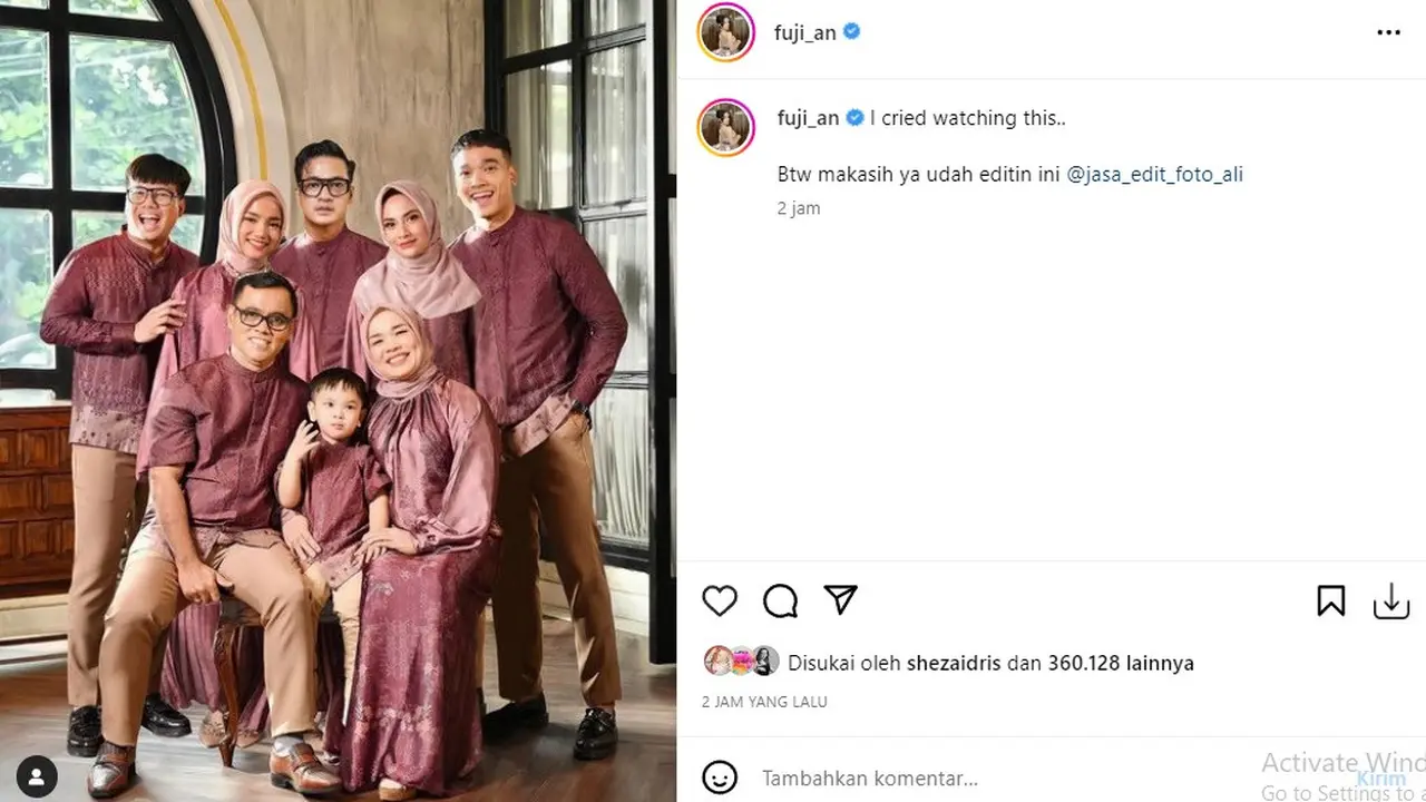 Fuji Auto Menangis Lihat Ada Vanessa Angel dan Bibi Andriansyah Dalam Foto Keluarganya - ShowBiz ...