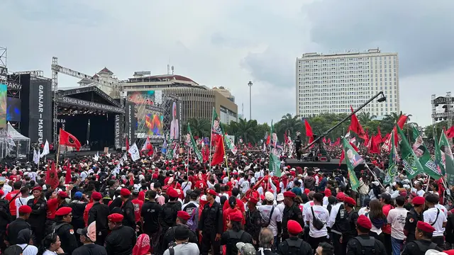 Lautan Massa Pendukung Padati Simpang Lima Semarang, Tunggu Kedatangan ...