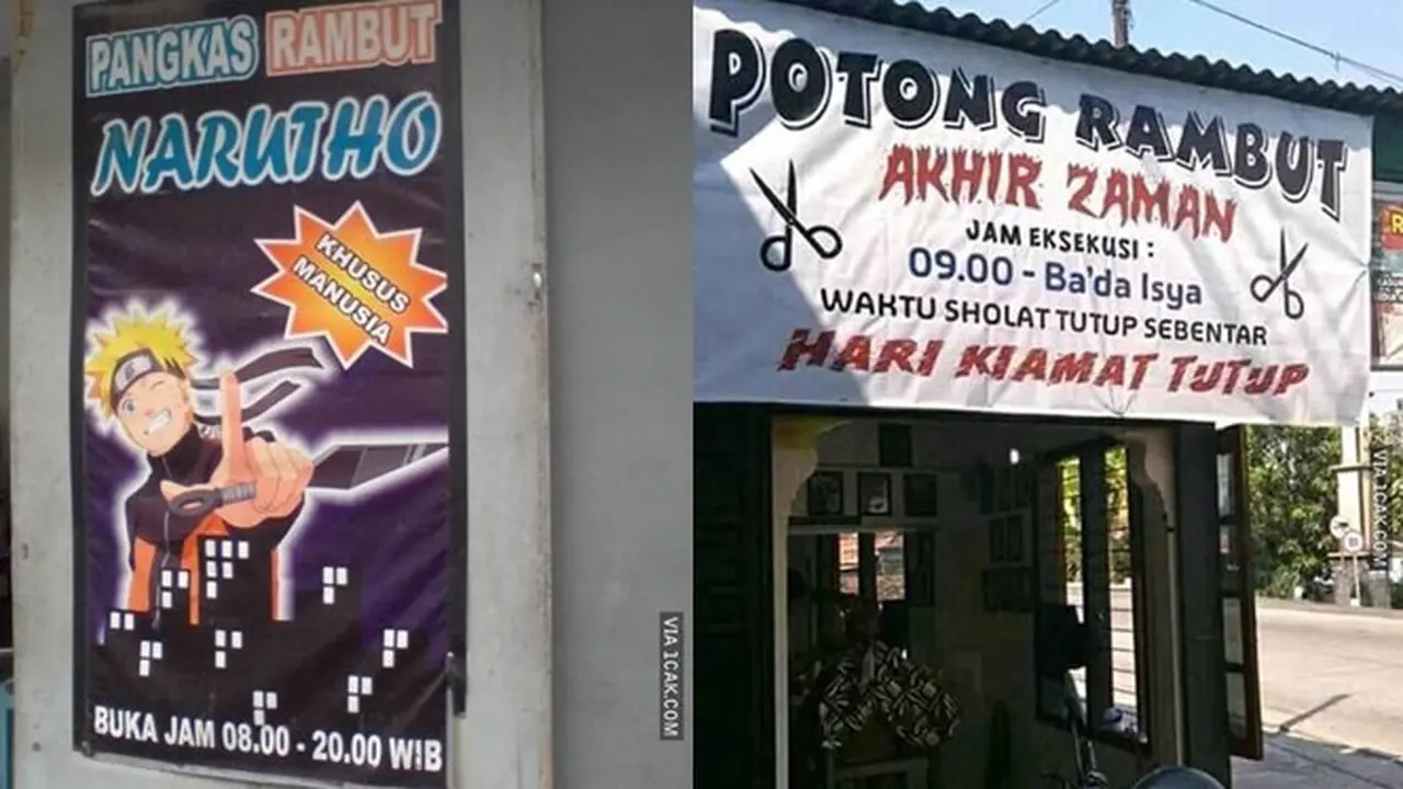 6 Spanduk Potong Rambut Ini Kocak Sekaligus Bikin Geleng Kepala - Hot ...