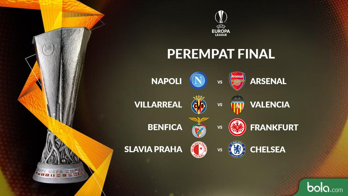 Drawing Perempat Final Liga Europa: Arsenal Jumpa Napoli