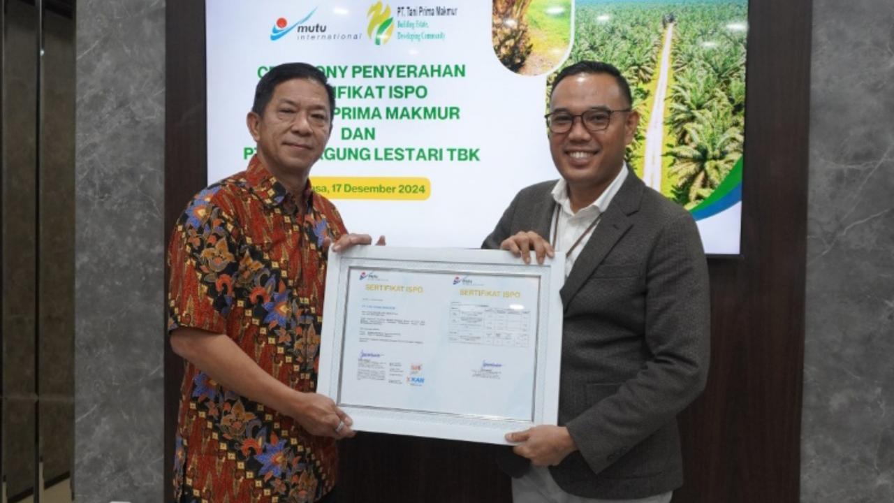 Lulus Standarisasi Nasional, PT TPM Kantongi Sertifikat ISPO