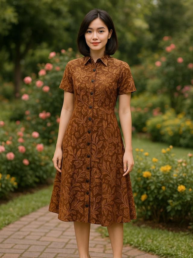 11 Model Dress Batik A Line Terbaru 2025, Tampil Elegan di Setiap Momen