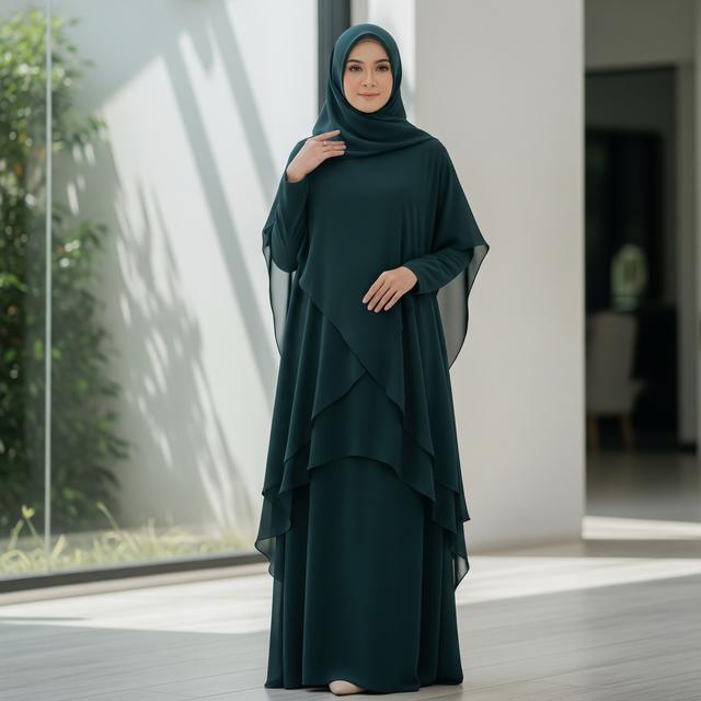 9 Model Gamis yang Menyamarkan Perut Buncit, Tampil Percaya Diri