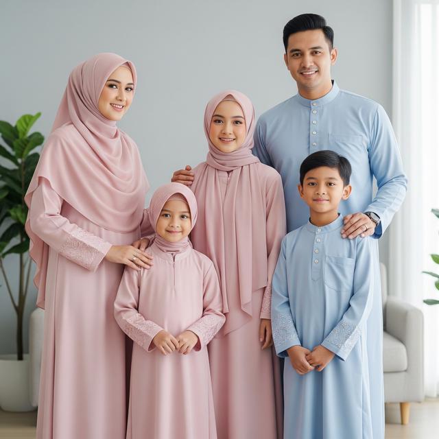 9 Model Gamis Couple Keluarga tapi Tetap Stylish dan Tidak Norak ...