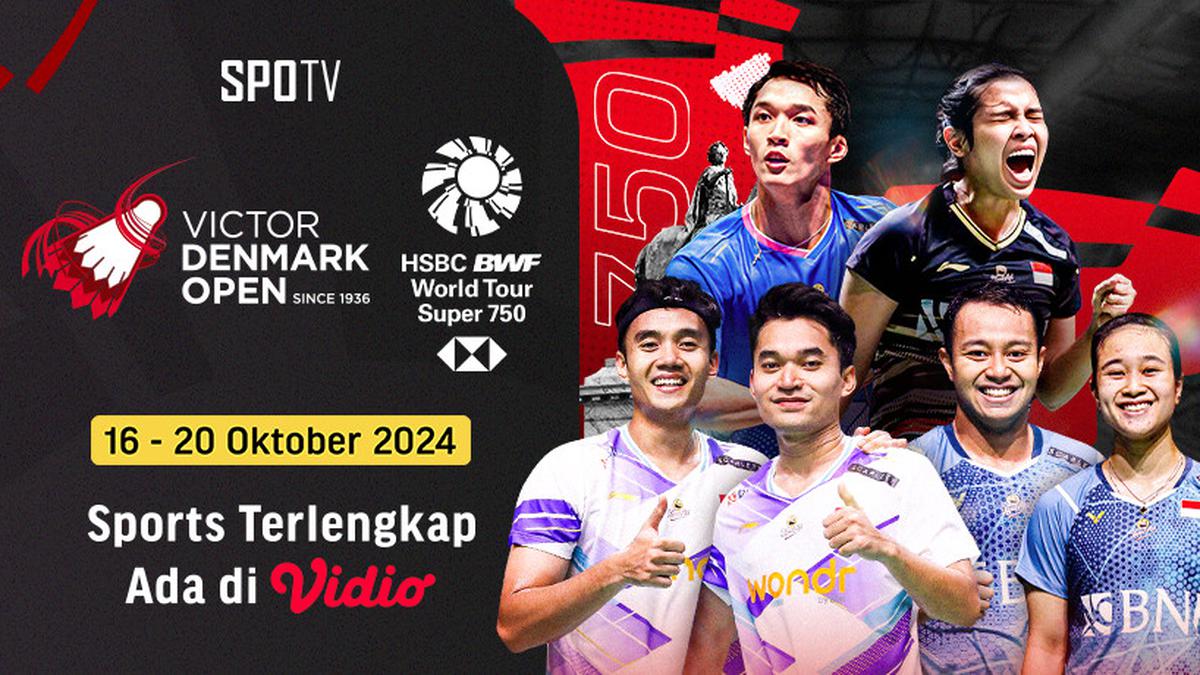 Live Streaming SPOTV: BWF Victor Denmark Open 2024 di Vidio - On Off Liputan6.com