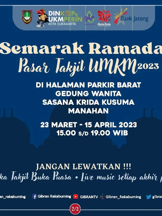 Jokowi Tiadakan Bukber Ramadhan 2023 untuk Pejabat dan ASN, Gibran ...