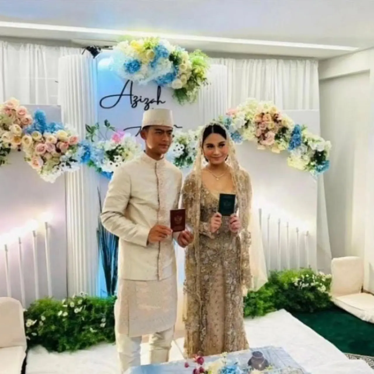 Sah Jadi Suami Istri, Ini 6 Potret Pernikahan Pratama Arhan dan Azizah Salsha - Hot Liputan6.com