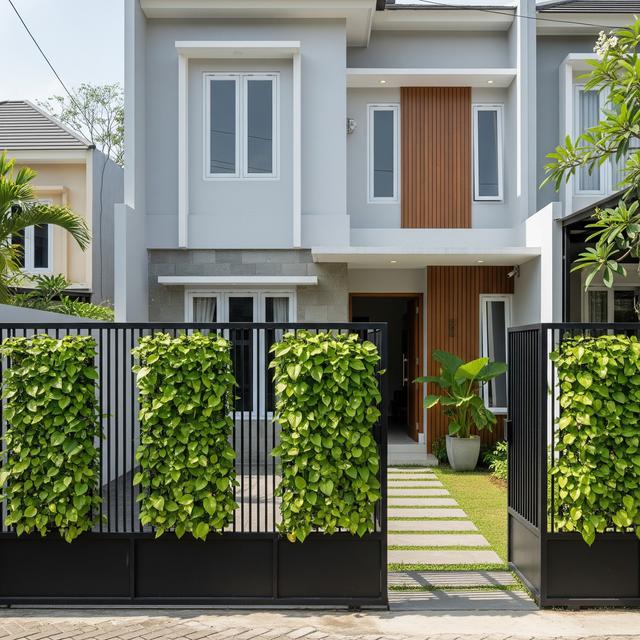 9 Model Pagar Besi Minimalis Kombinasi Tanaman Sirih Gading, Solusi ...