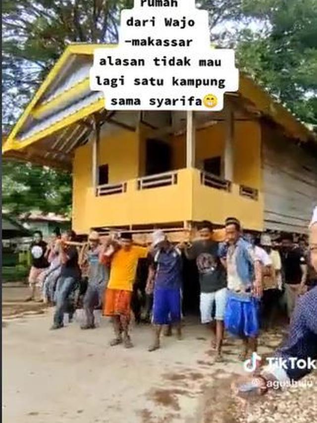 Viral Warga Makassar Gotong Royong Angkat Rumah untuk Pindahan ...