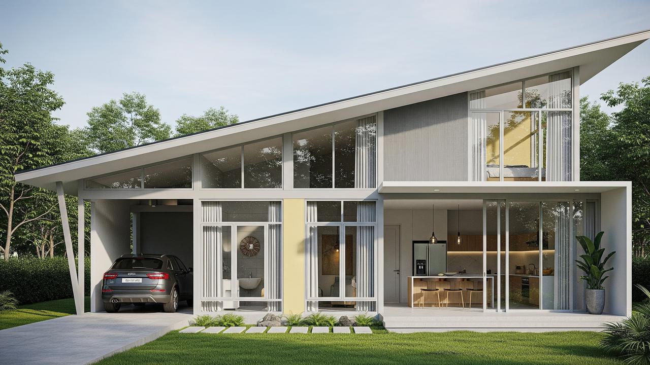 8 Desain Gambar Rumah Minimalis Atap Miring, Sedang Tren di 2026