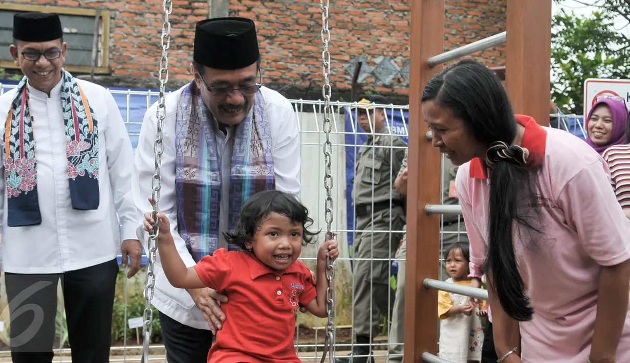 Wagub Djarot Resmikan RPTRA di Kawasan Pondok Labu - Foto Liputan6.com