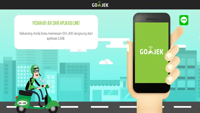 Cara Praktis Order Go-Jek via Aplikasi Line - Tekno Liputan6.com
