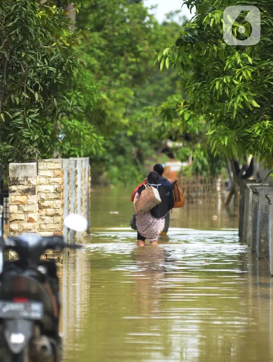 Penampakan dari Udara Banjir di Karawang - Foto Liputan6.com