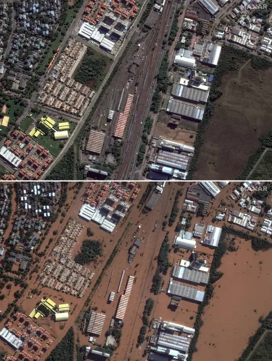 Begini Penampakan Sebelum dan Sesudah Banjir Dahsyat di Brasil - Foto ...