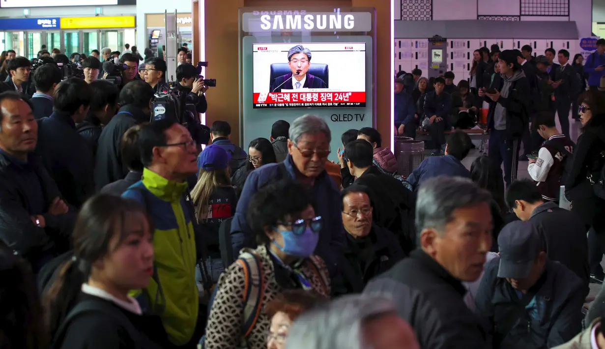 FOTO: Mantan Presiden Korea Selatan Park Geun Hye Divonis 24 Tahun ...