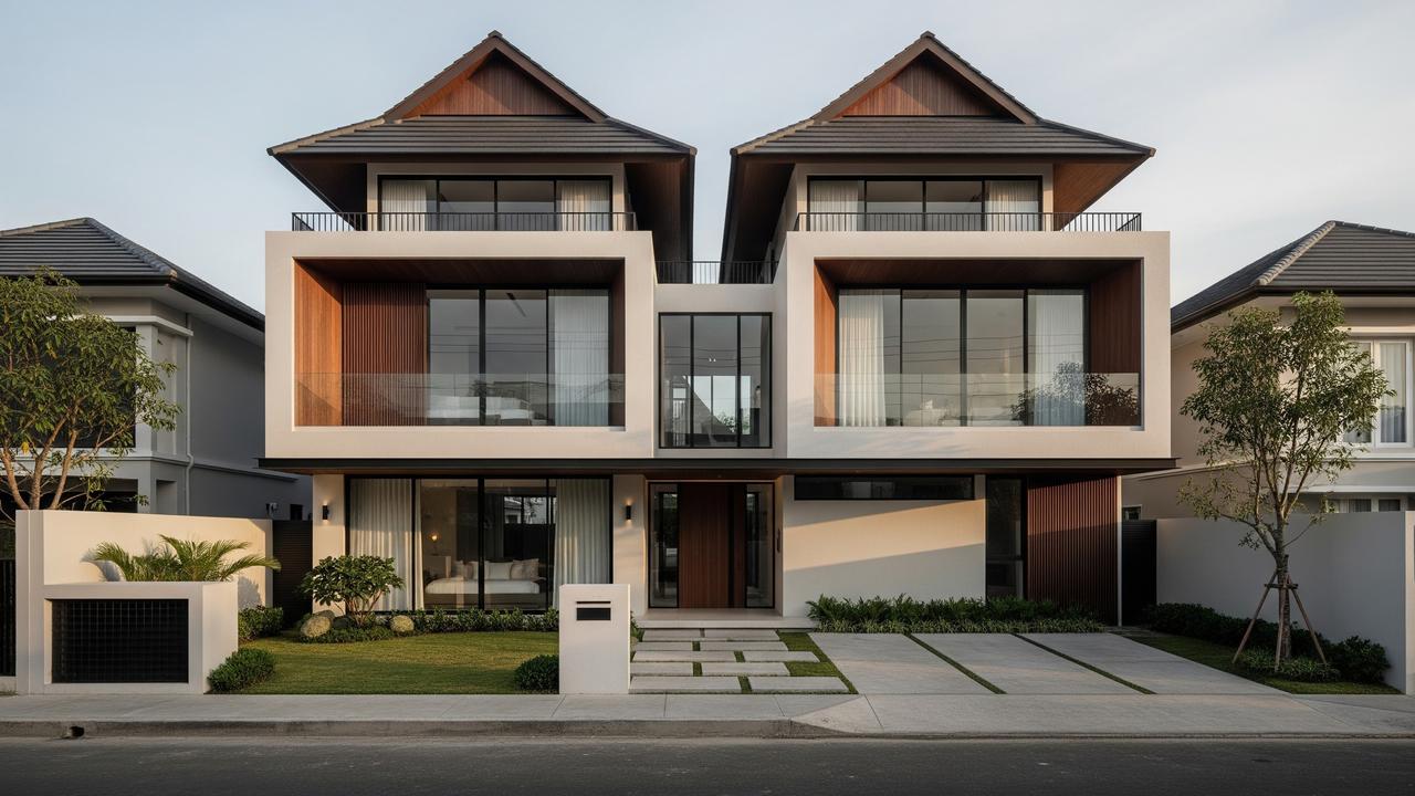 7 Model Rumah Minimalis Atap Limasan Modern dengan Bukaan Banyak