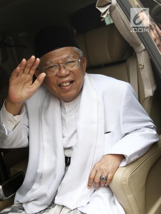 FOTO: Ditemani Mahfud Md, Ma'ruf Amin Silaturahmi ke Keluarga Gus Dur ...