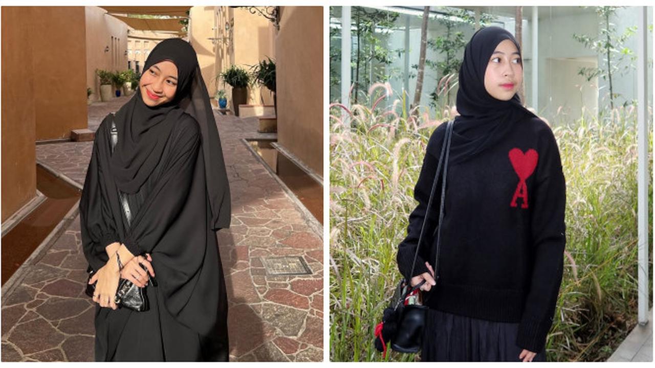 6 Potret Adiba Khanza Pakai All Black Outfit, Tampil Elegan dengan ...