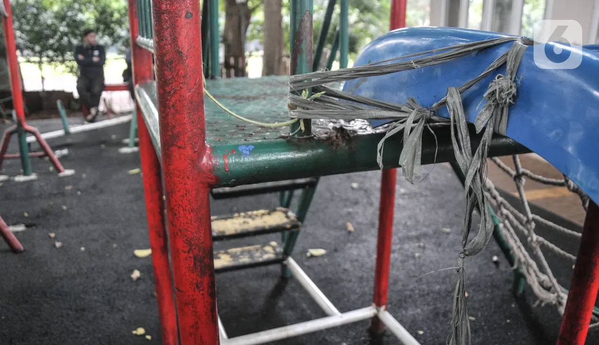 Penampakan Terkini RPTRA Borobudur yang Terbengkalai - Foto Liputan6.com