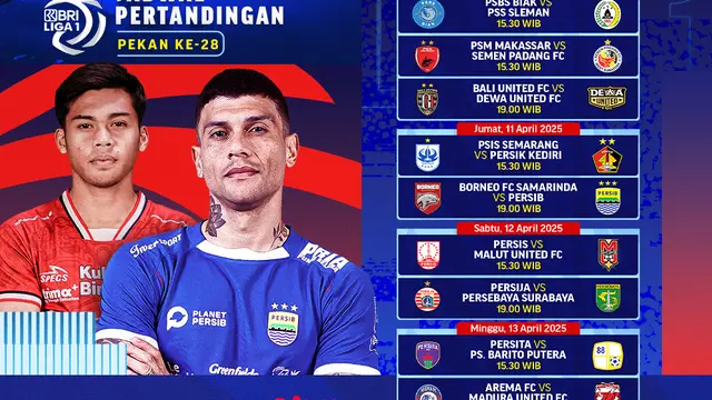Jadwal Live Streaming BRI Liga 1 2024/25 Matchweek 28 di Vidio - Dunia Bola.com