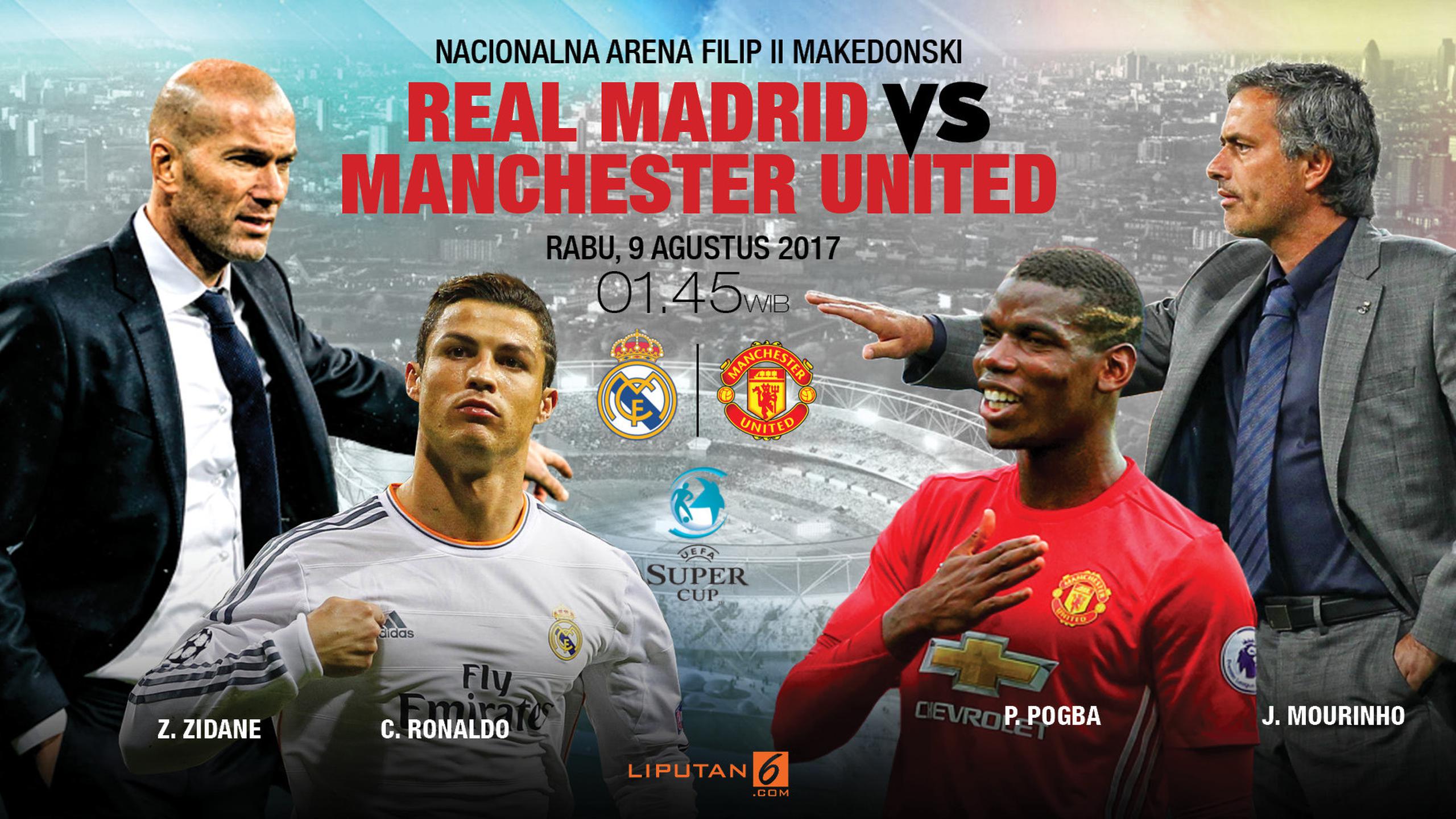 Susunan Pemain Real Madrid Vs MU: Bale Starter, Ronaldo Cadangan