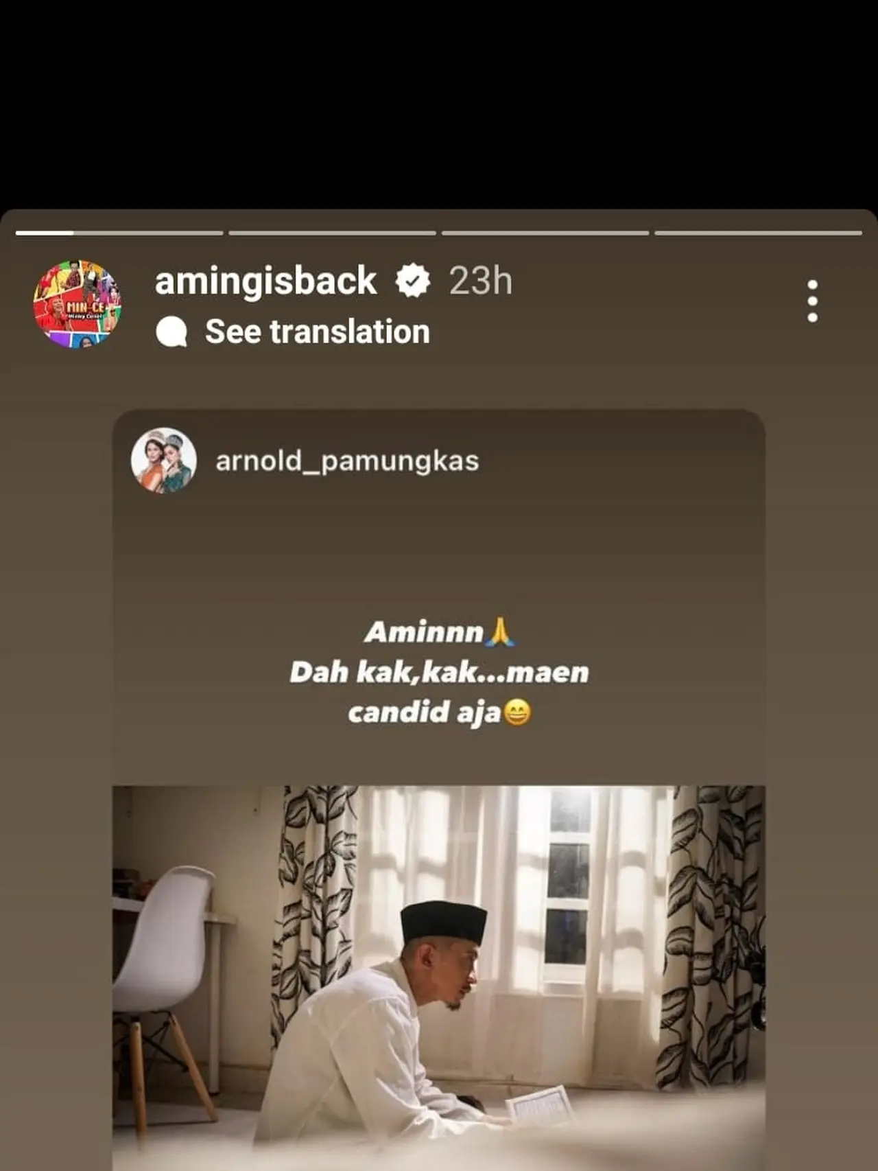 Aming Hijrah, Didoakan Istiqomah Usai Kedapatan Tampil jadi Lebih Agamis dan Membaca Al Quran ...