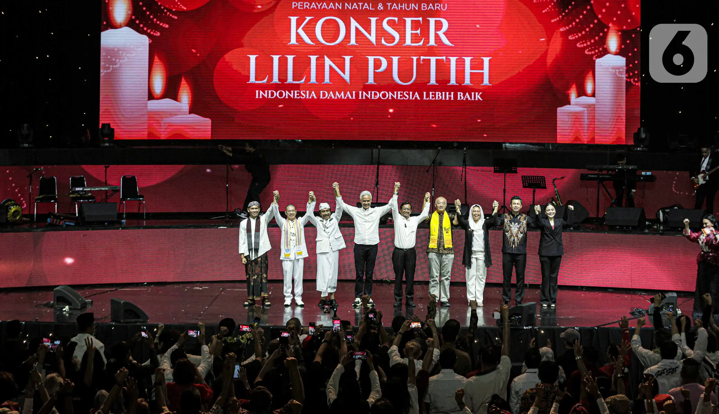 Ganjar - Mahfud Rayakan Natal dan Tahun Baru 2024 di Konser Lilin Putih - Foto Liputan6.com