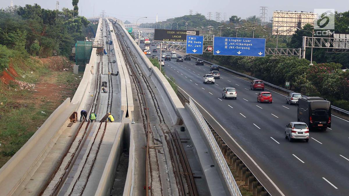 FOTO: Memantau Progres Pembangunan Proyek LRT Jabodetabek - Foto ...