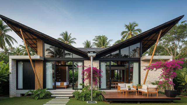 9 Desain Rumah Desa Tapi Modern Atap Butterfly, Estetik dengan Beragam ...