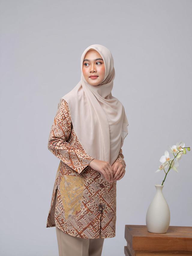 Inspirasi 10 Model Tunik Batik Syari Terbaru 2025, Nyaman Dipakai dan ...