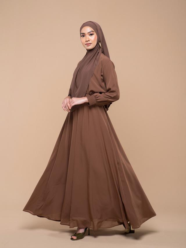10 Inspirasi Model Gamis Syari A-Line Terbaru yang Sedang Digemari ...
